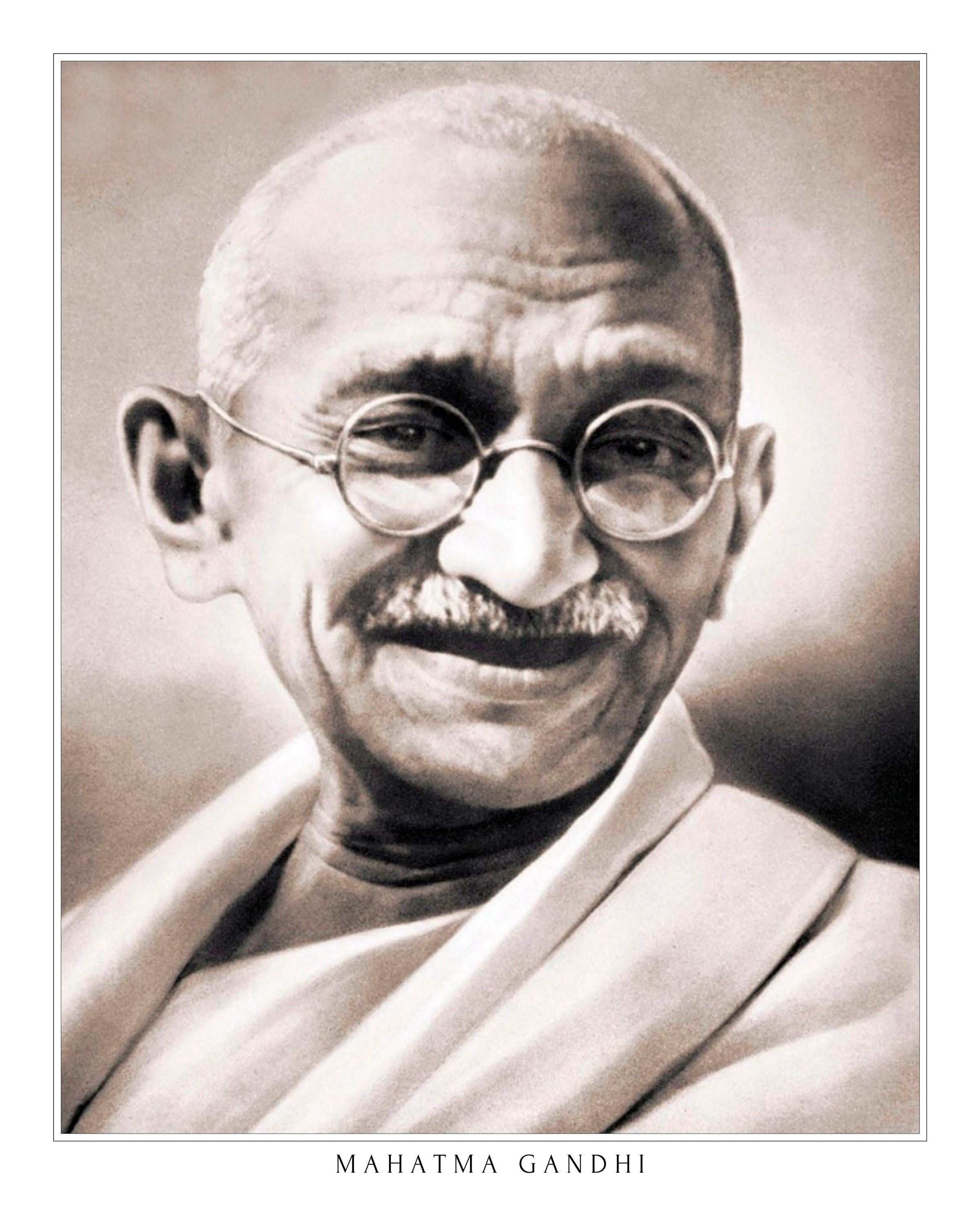 Mahatma Gandhi 16 x 20 print digitally restored | Etsy