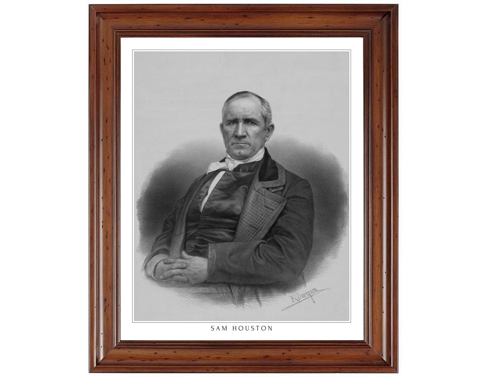 Sam Houston 16 x 20 print digitally restored and | Etsy