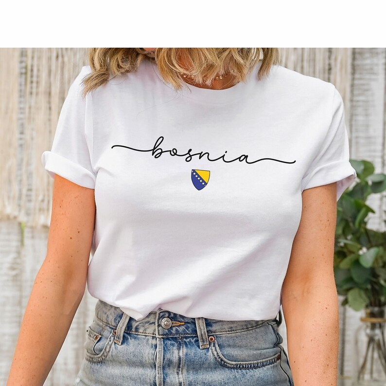 Bosnia Shirt, Bosnian Shield T-shirt, Bosanska Majica, Bosna I ...