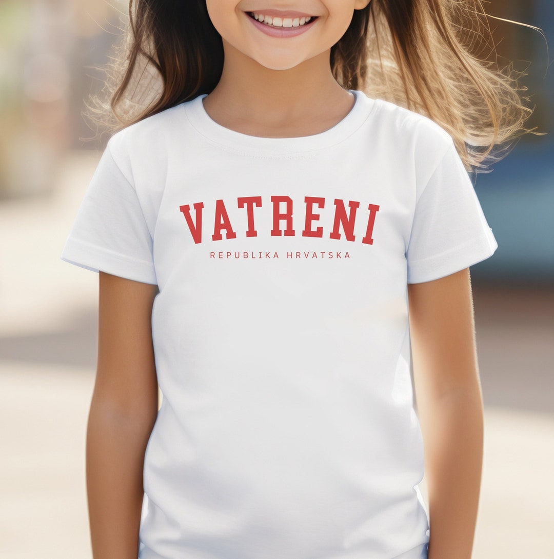Kids Vatreni Hrvatska Shirt, Boy Girl Croatia Tee, Croatian Soccer Cup ...