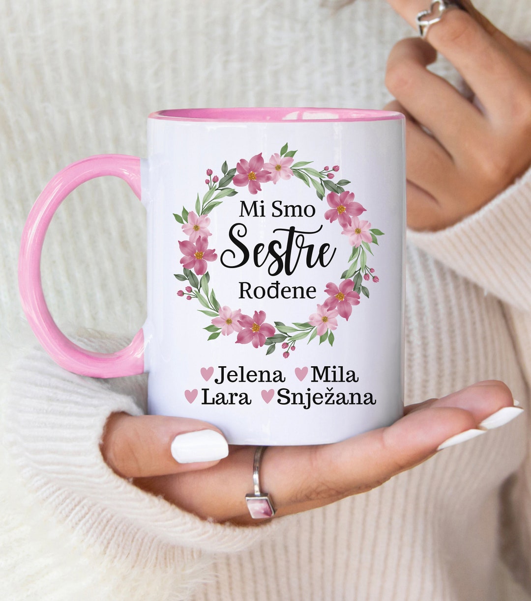 CUSTOM Names Sestre Rodene Salica Solja Balkan Sisters Coffee Cup ...