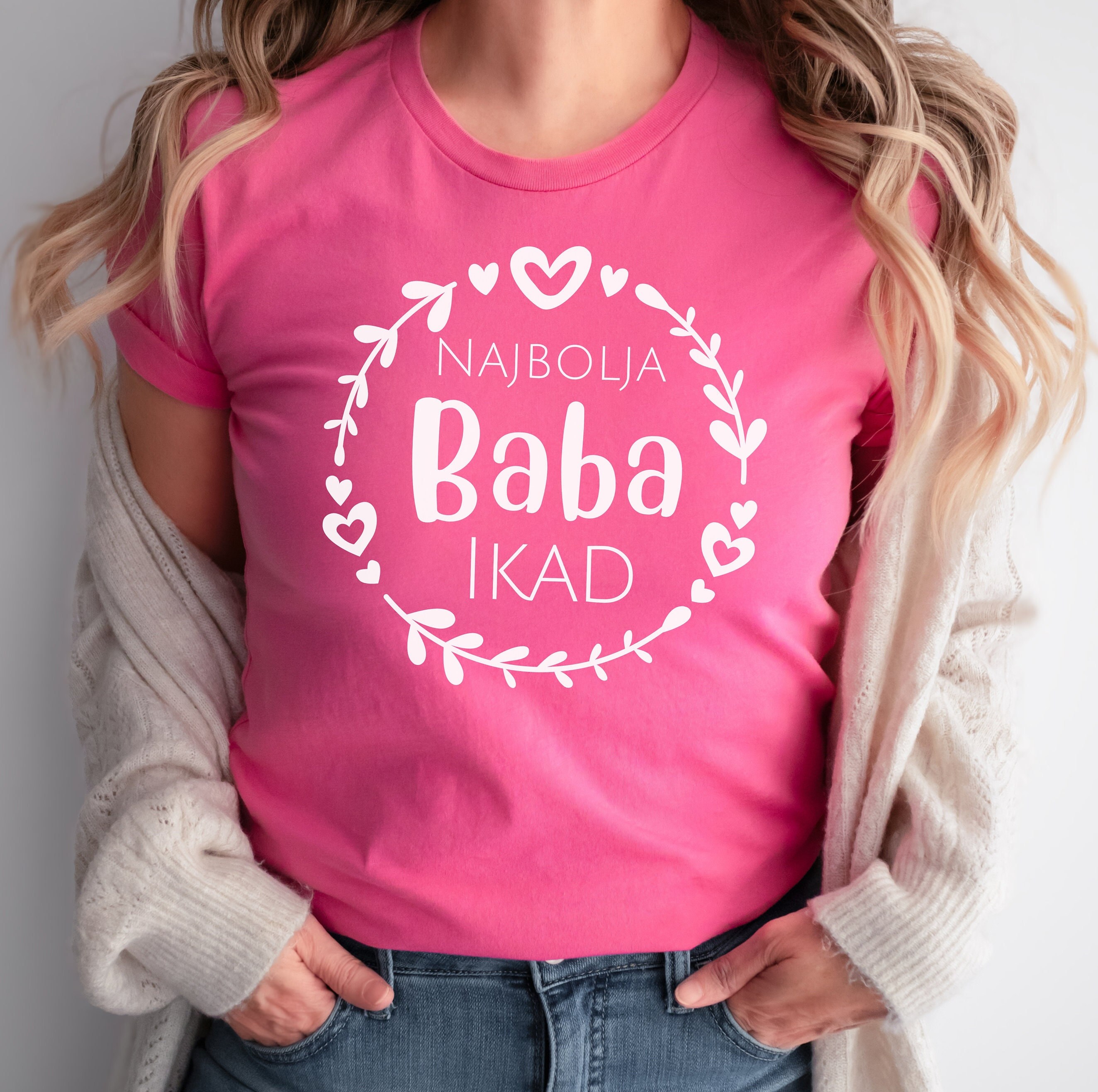 Najbolja BABA Ikad Shirt, Croatian Bosnian Serbian Grandma Tee Hrvatska ...
