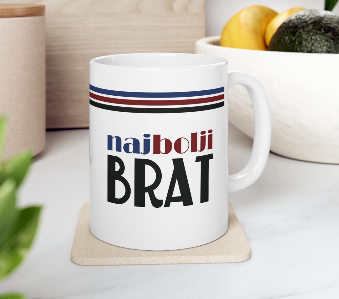 Retro Najbolji Brat Coffee Mug, Serbian Bosnian Croatian Brother Gift ...