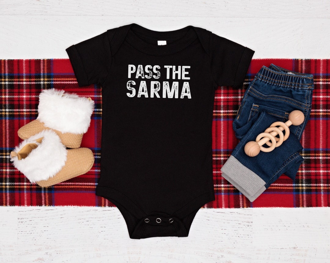 Pass the Sarma Funny Baby Bodysuit Shirt, Smijesna Majica Za Bebu ...