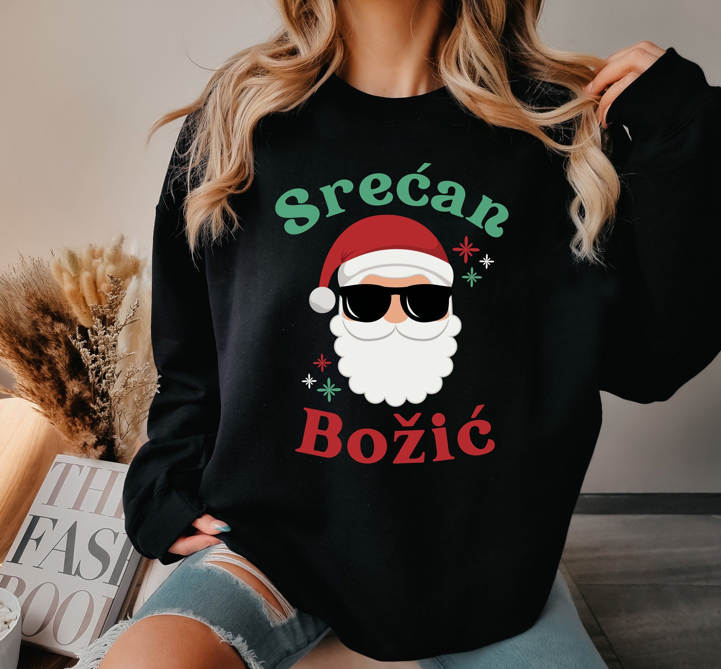 SRECAN Bozic Srpska Jakna Poklon, Serbian Christmas Sweater, Srbija ...