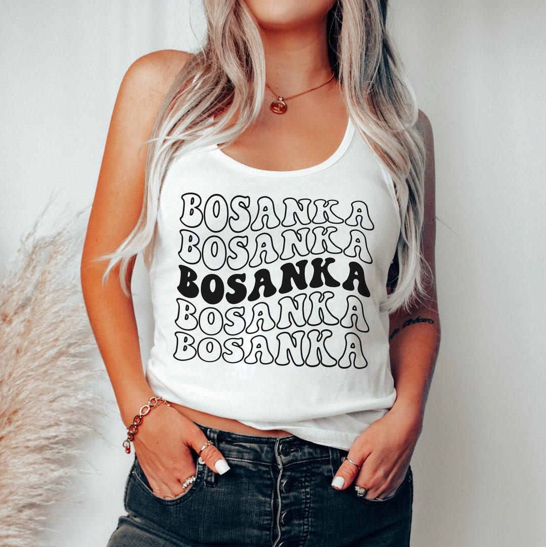 Bosanka Groovy Tank Top, Cute Bosnian Girl Shirt, Bosnia Soccer Fan ...
