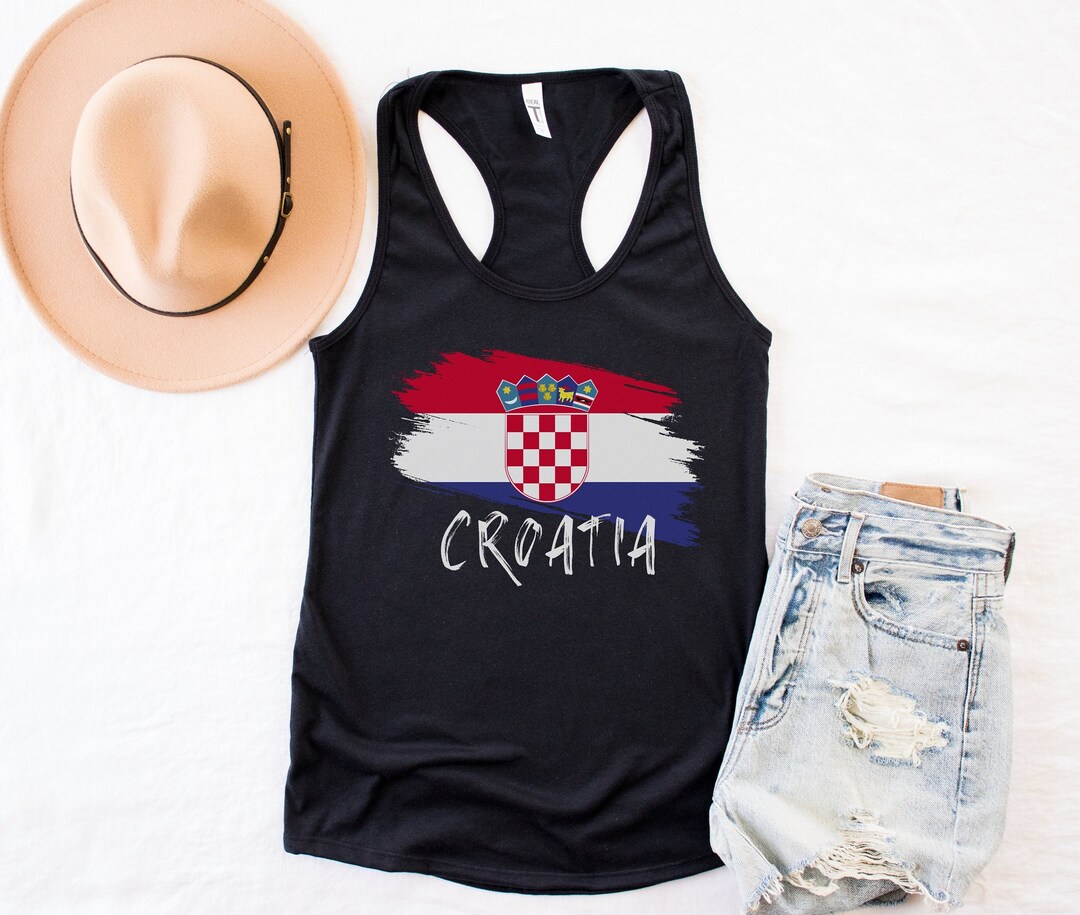 Croatia Flag Tank Top, Cute Croatian Girl Outfit, Hrvatska Zastava ...