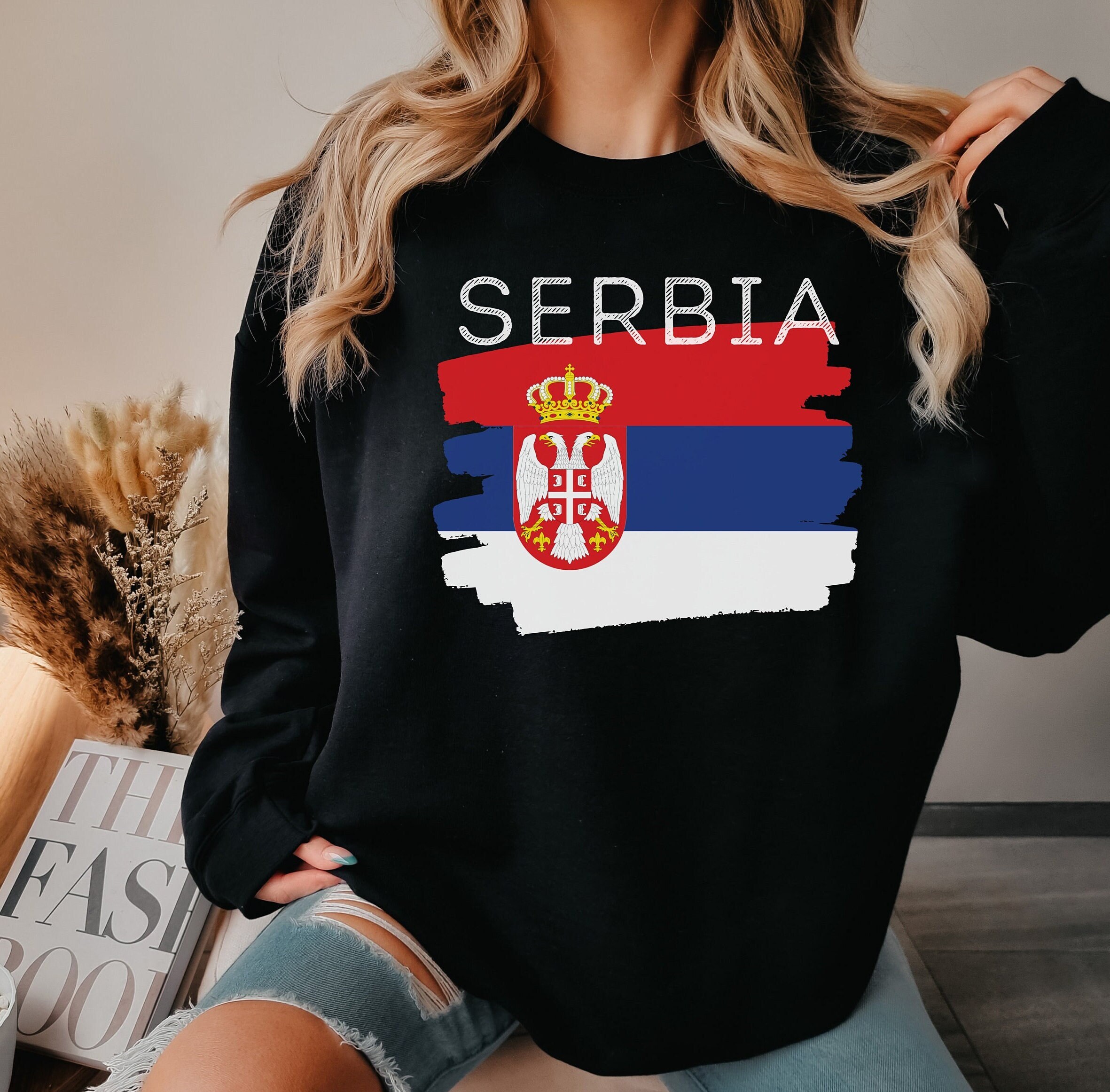 Serbian Flag Sweatshirt, Srpska Zastava Jakna, Srpski Dzemper Poklon ...