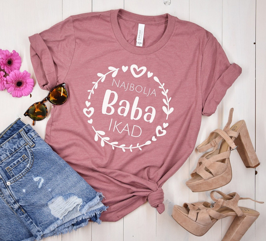 Najbolja BABA Ikad Shirt, Croatian Bosnian Serbian Grandma Tee Hrvatska ...