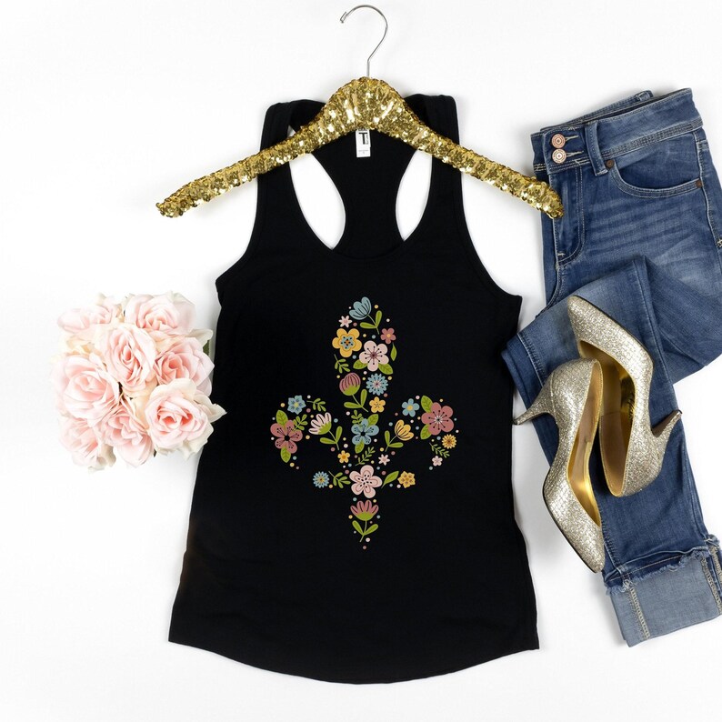 Bosanski Ljiljan Tank Top, Lijepa Cvjetna Majica, Flowery Bosnian Lily ...