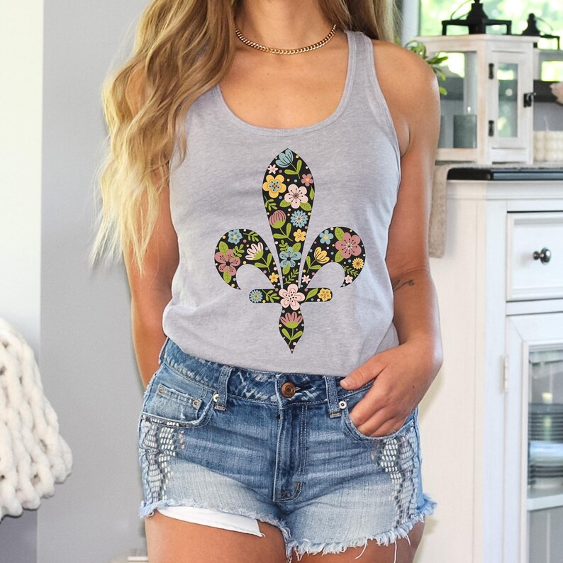 Bosanski Ljiljan Tank Top, Lijepa Cvjetna Majica, Flowery Bosnian Lily ...