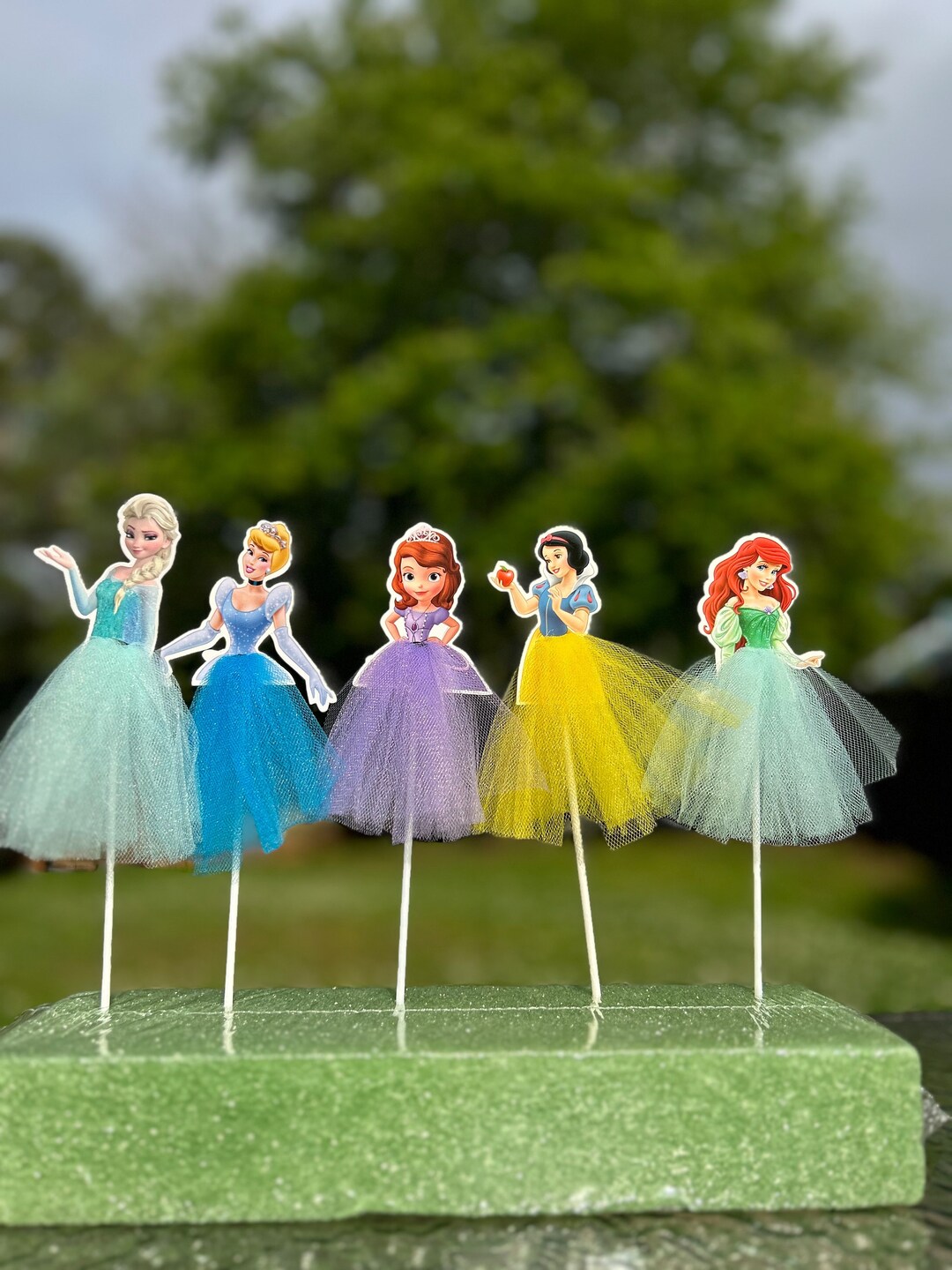 Disney Princess Cupcake Toppers, Princess With Tutu, Princess Birthday ...