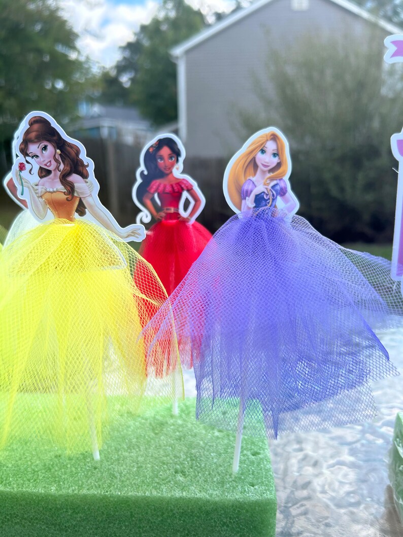 16 Disney Princess Cake Toppers Castle Topper Name Frame Topper ...