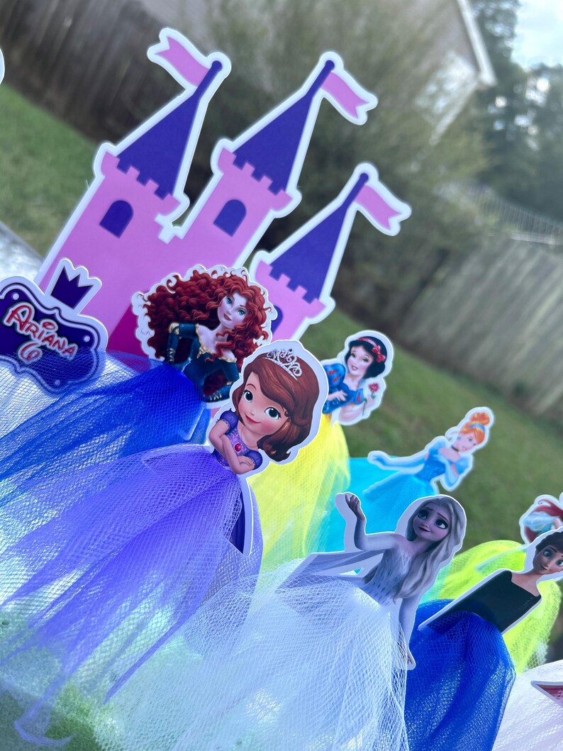 16 Disney Princess Cake Toppers Castle Topper Name Frame Topper ...