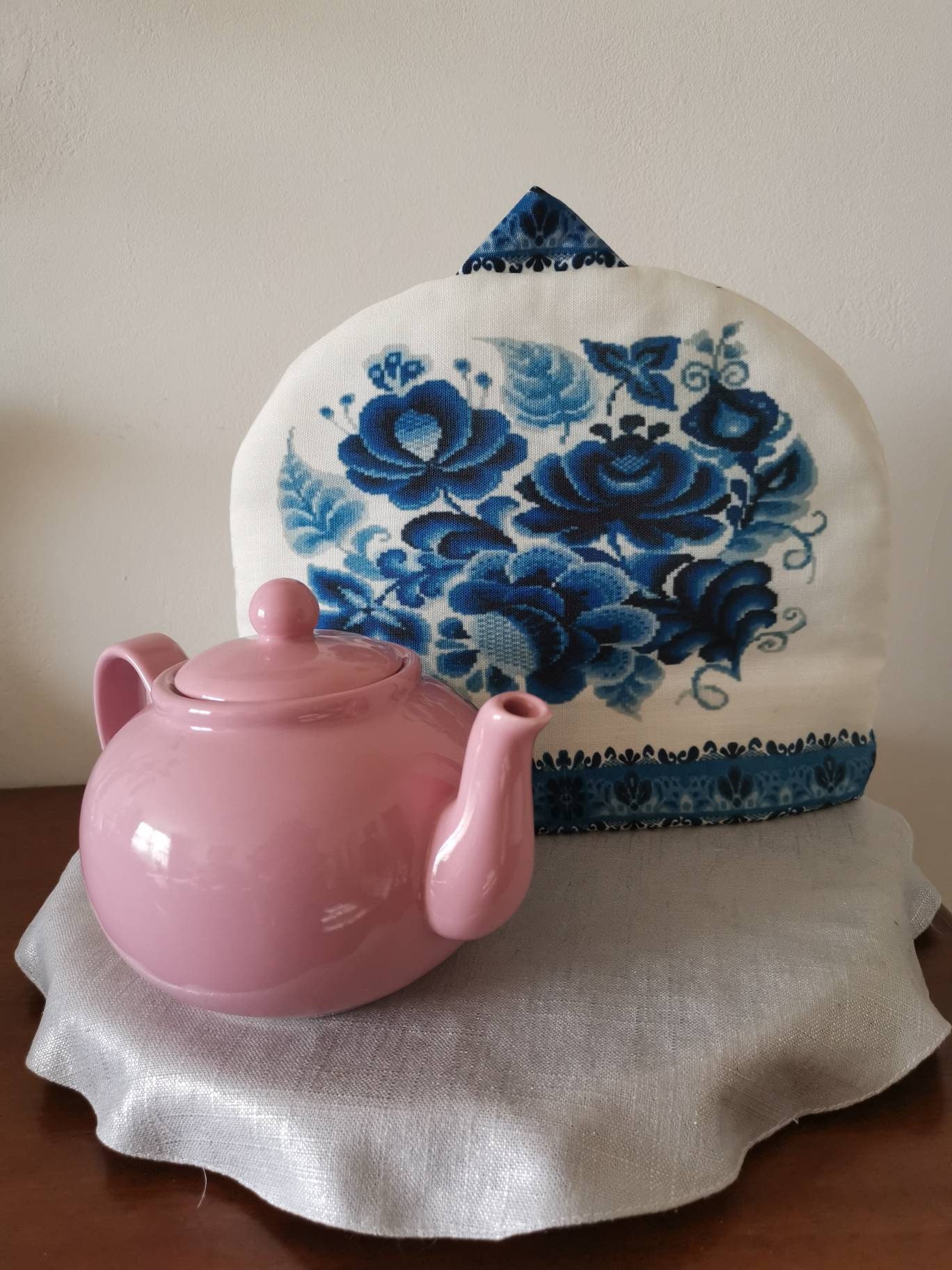 Vintage Blue Flowers Tea Cozy, for Teapot Keep Warm Double Insulated ...