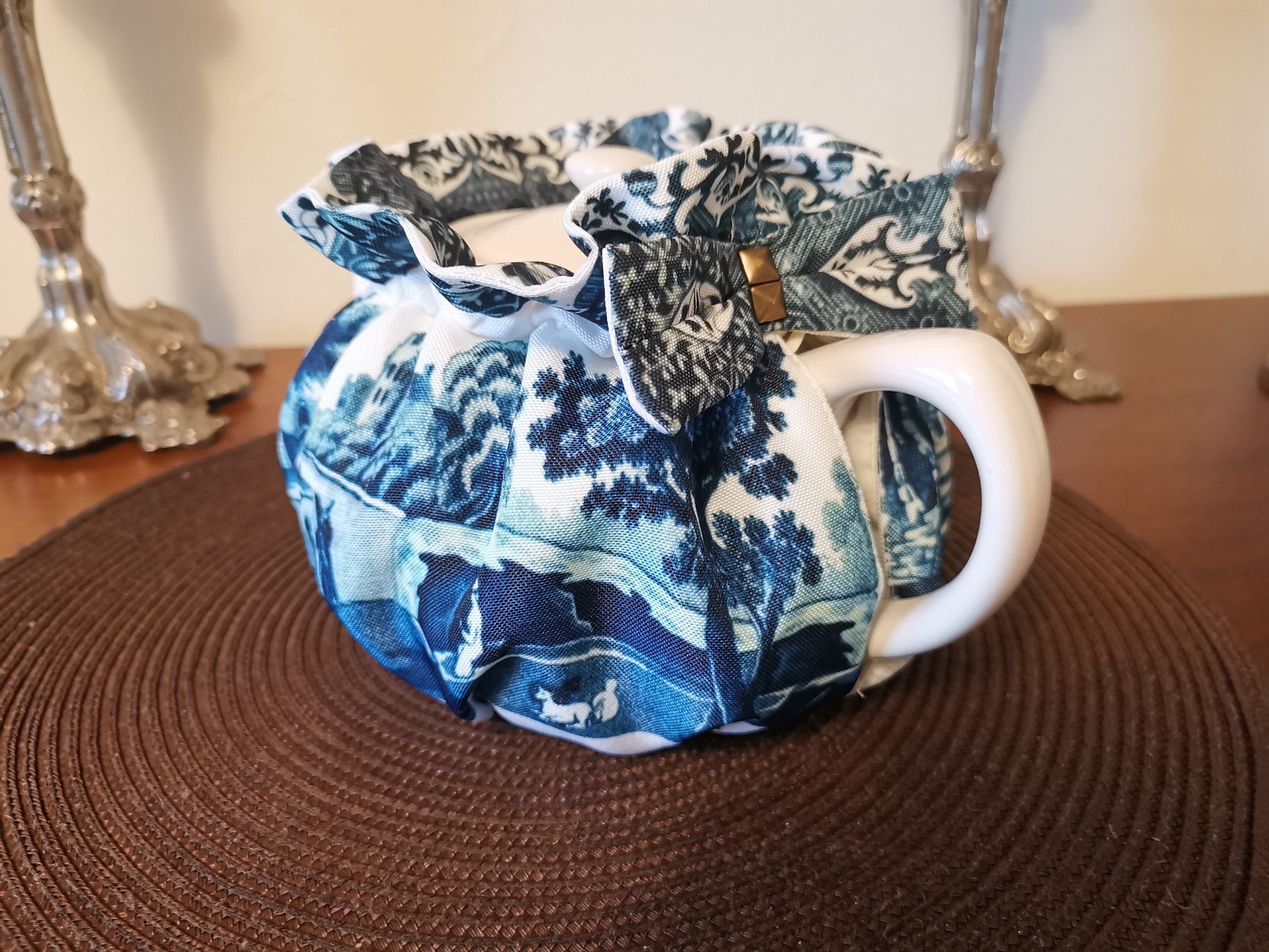Spode Blue Italian Tea Cosy, Fitted, Handmade, Country Style for Teapot ...
