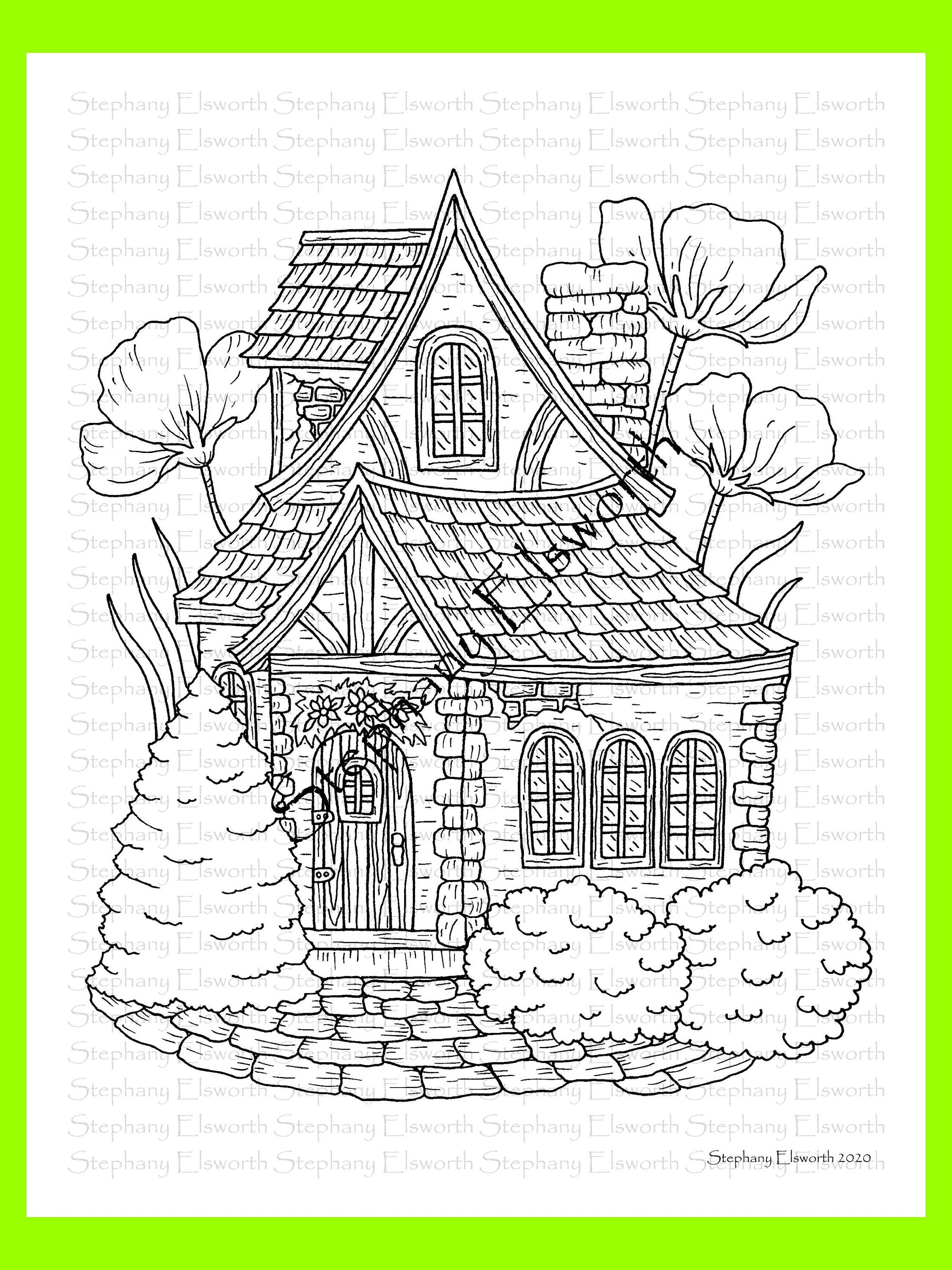 House Outline Coloring Page