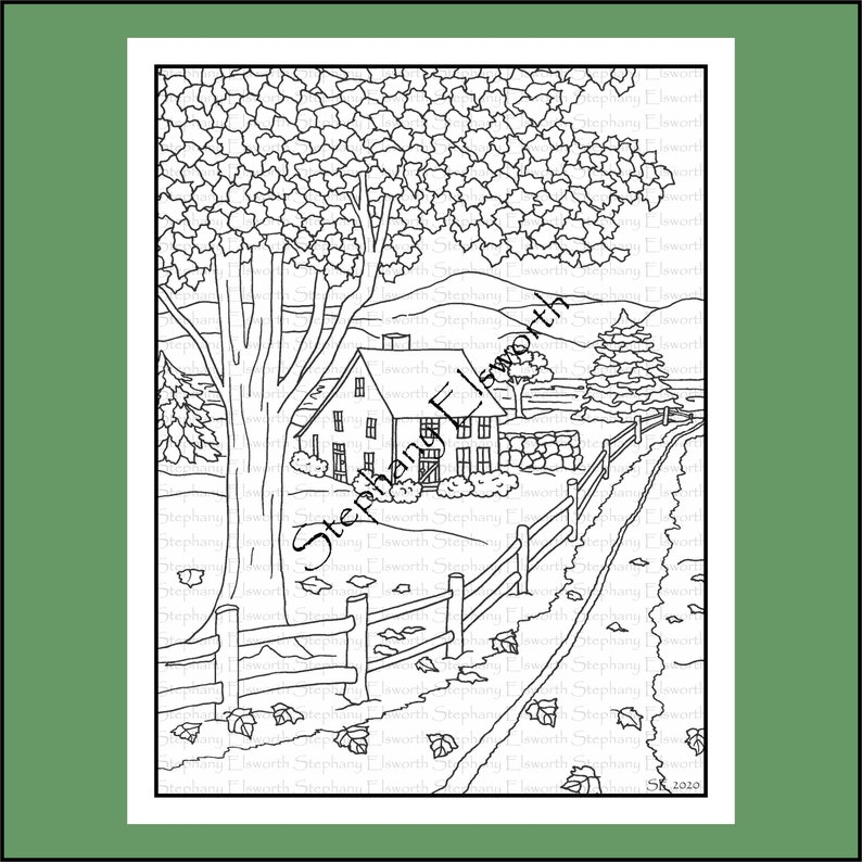 The Colors of Fall PDF Instant Download Coloring Book - Etsy