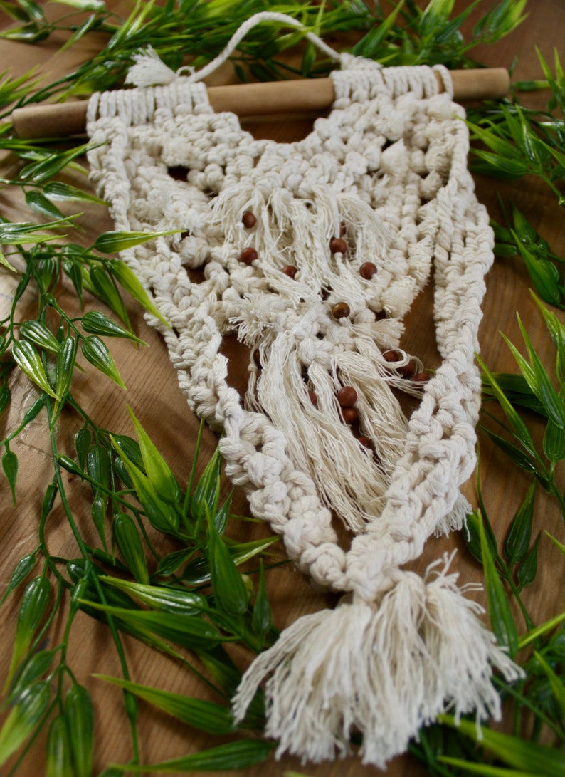 Beaded Macrame Wall Hanging - Etsy