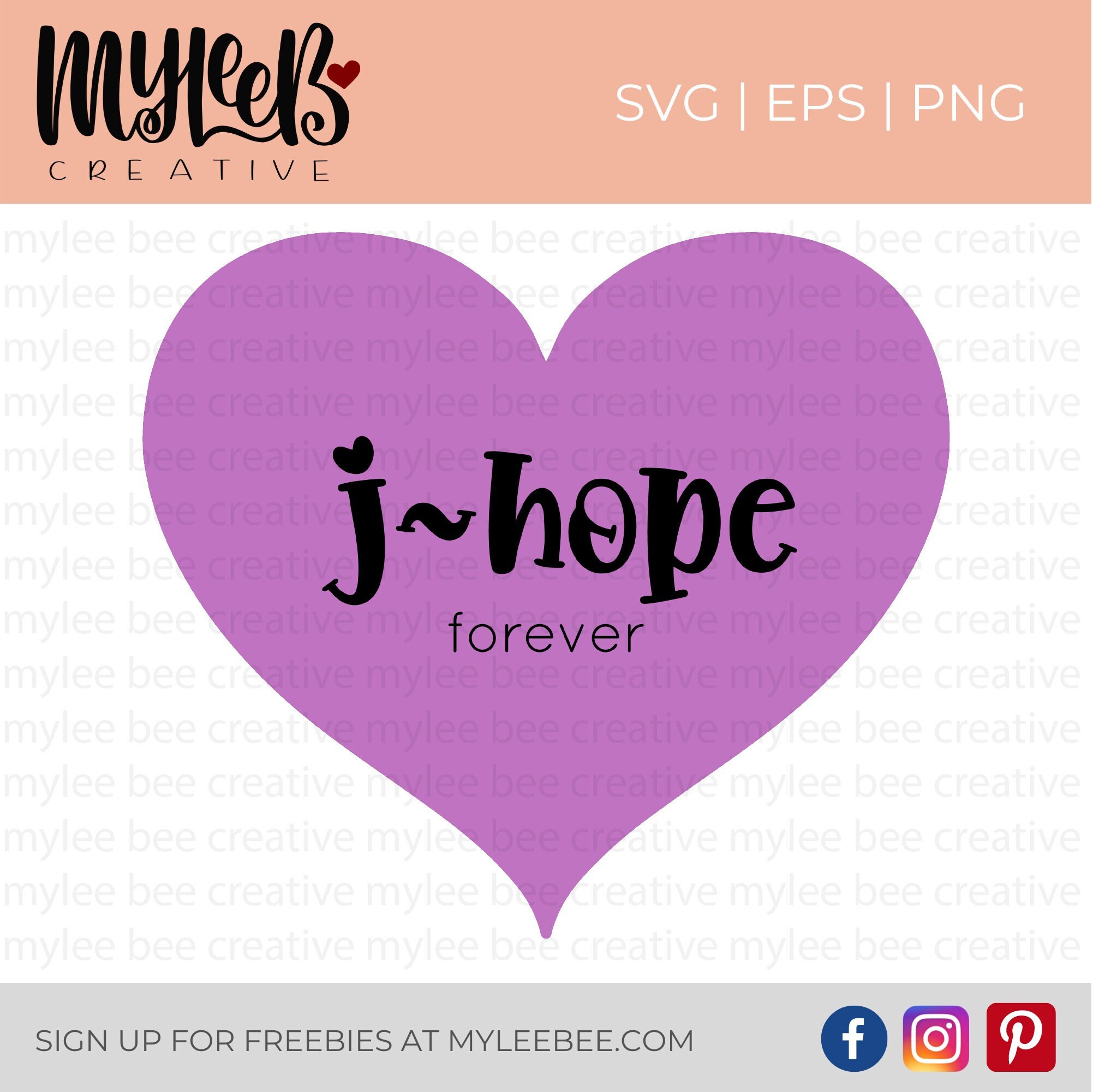 J-hope Forever SVG - BTS Svg- BTS J-hope - Purple Heart Svg- I Purple ...