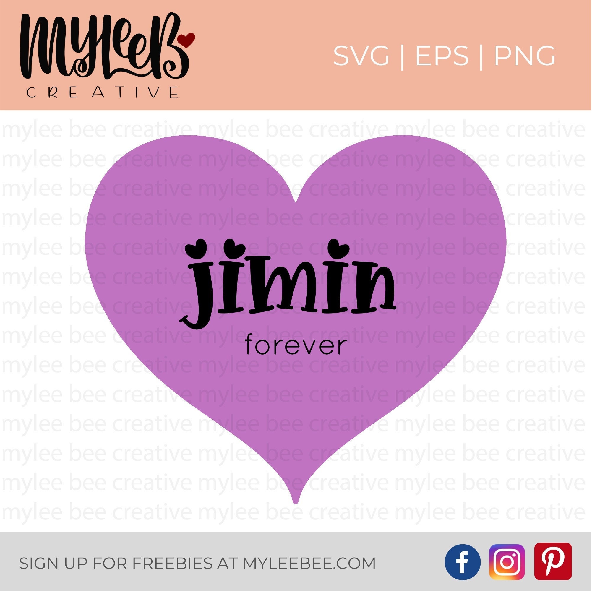 Jimin Forever SVG - BTS Svg - BTS Jimin - Purple Heart Svg - I Purple ...