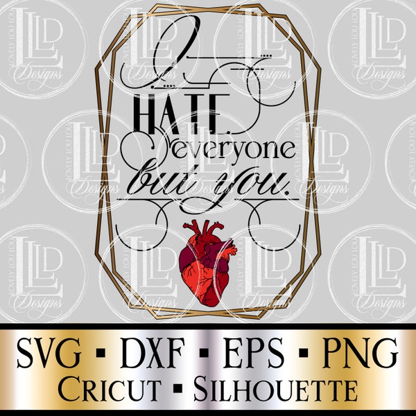 I Hate You Card - Etsy