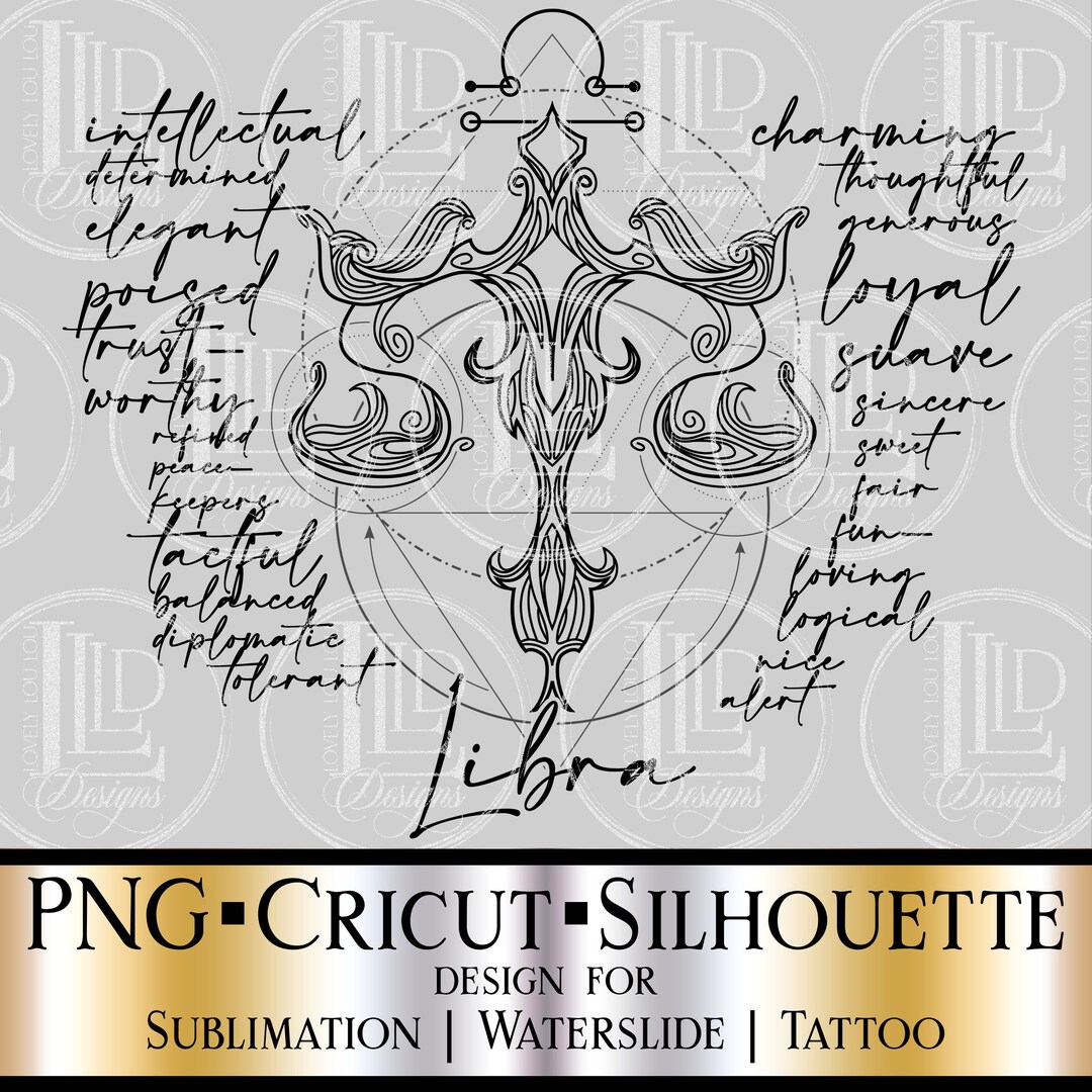Libra Zodiac Sign Digital Design Libra Astrology Instant Download Libra ...