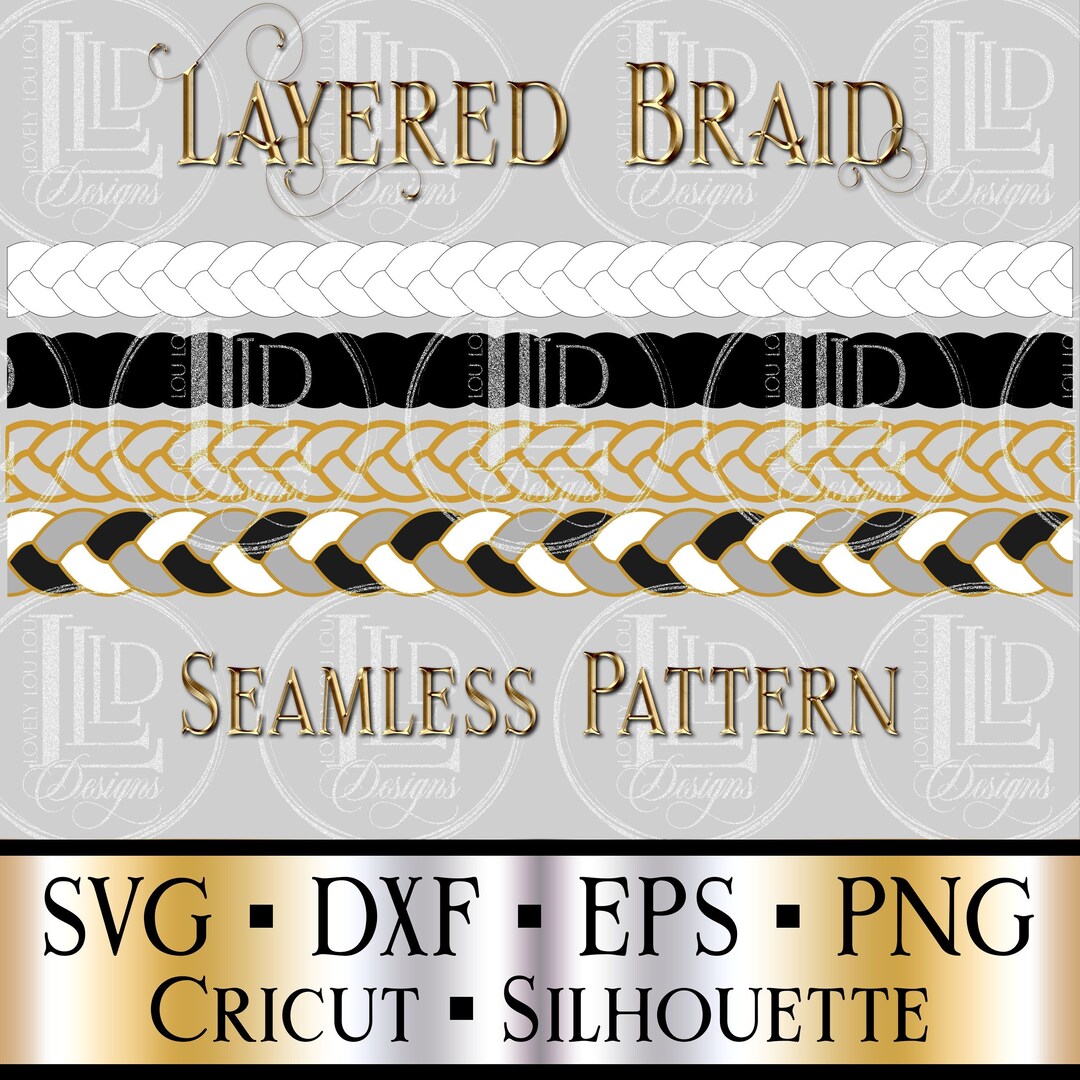 Layered Braid Seamless Pattern Instant Download Seamless Braid Tumbler ...