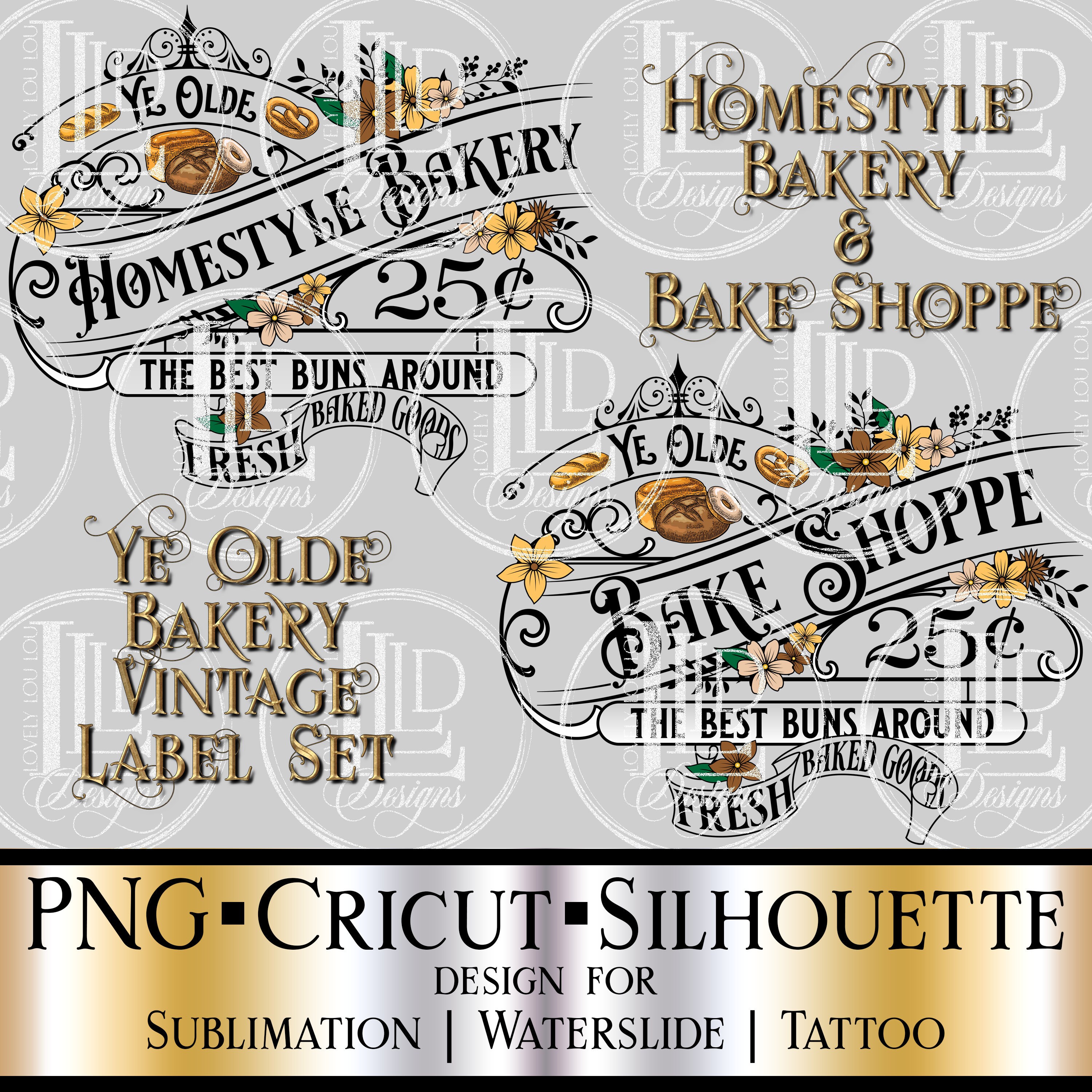 Ye Olde Homestyle Bakery Vintage Label PNG Instant Download - Etsy Finland