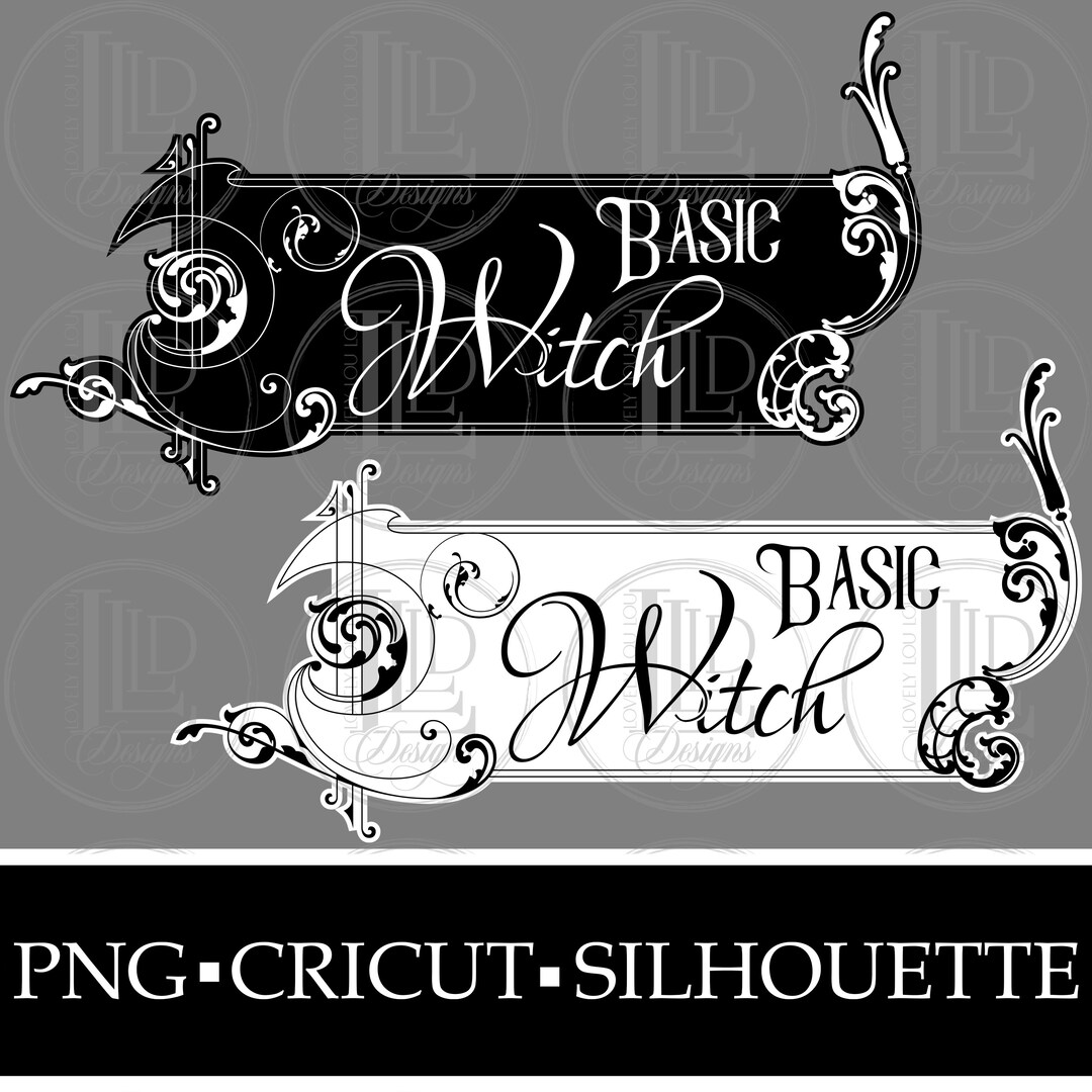 Basic Witch Label Set Digital PNG Cricut Silhouette - Etsy