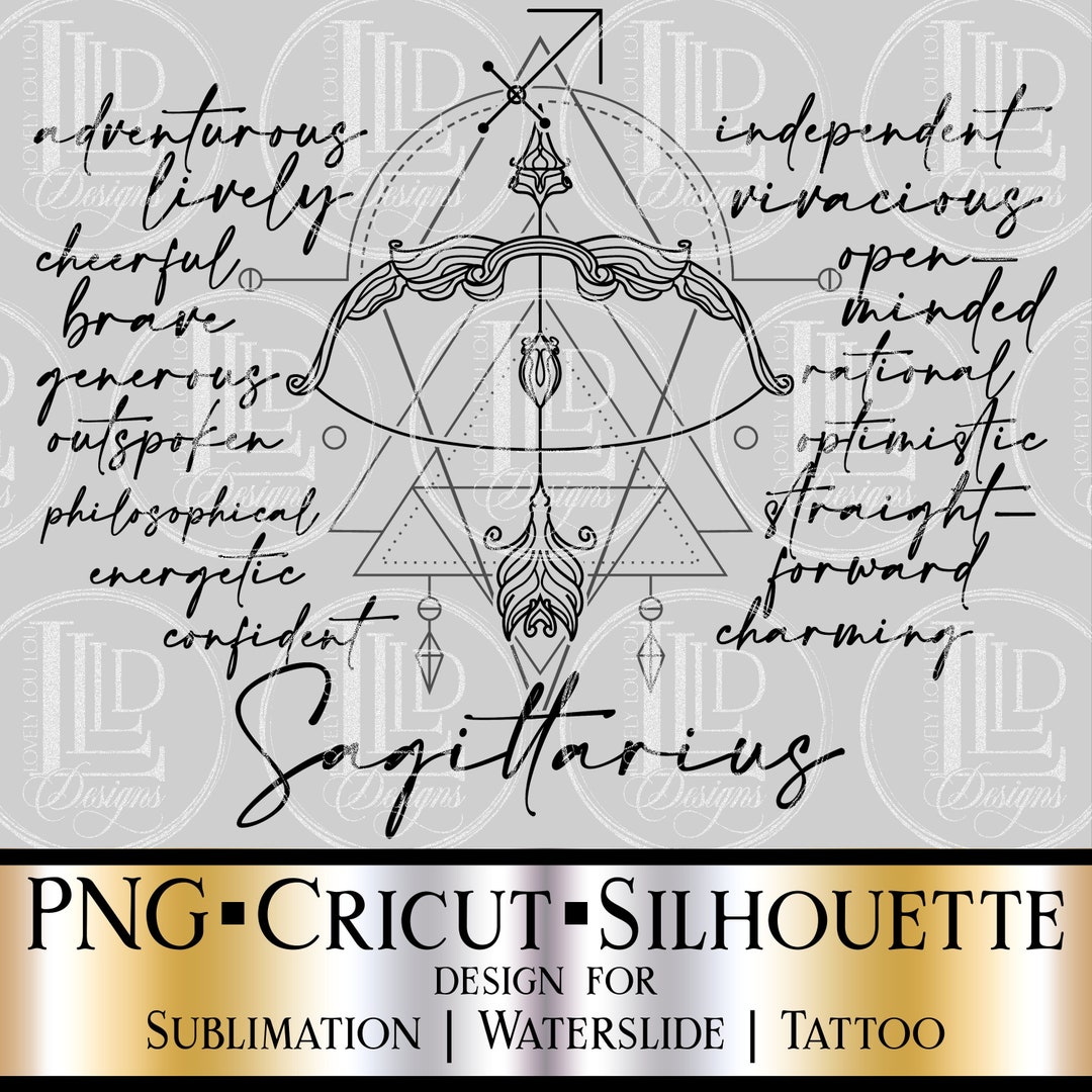 Sagittarius Zodiac Sign Digital Design Sagittarius Astrology Instant ...