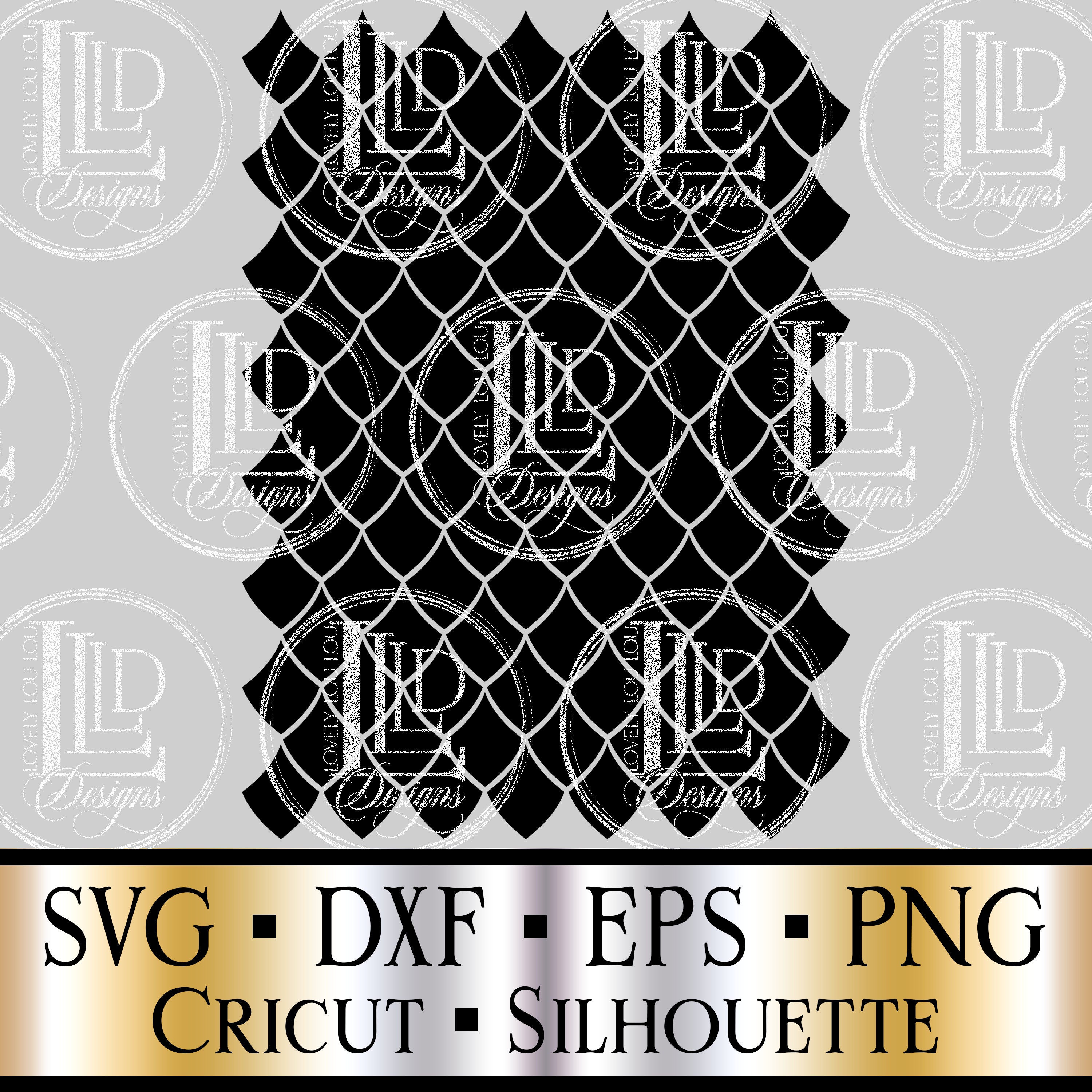 3D Mermaid Scale or 3D Dragon Scale Pattern Digital Cut File | Etsy