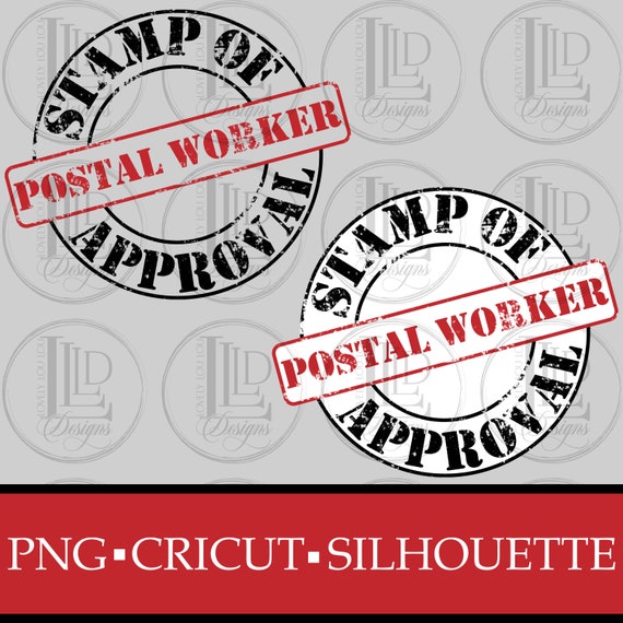 Postal Worker Stamp of Approval White and Transparent | Etsy