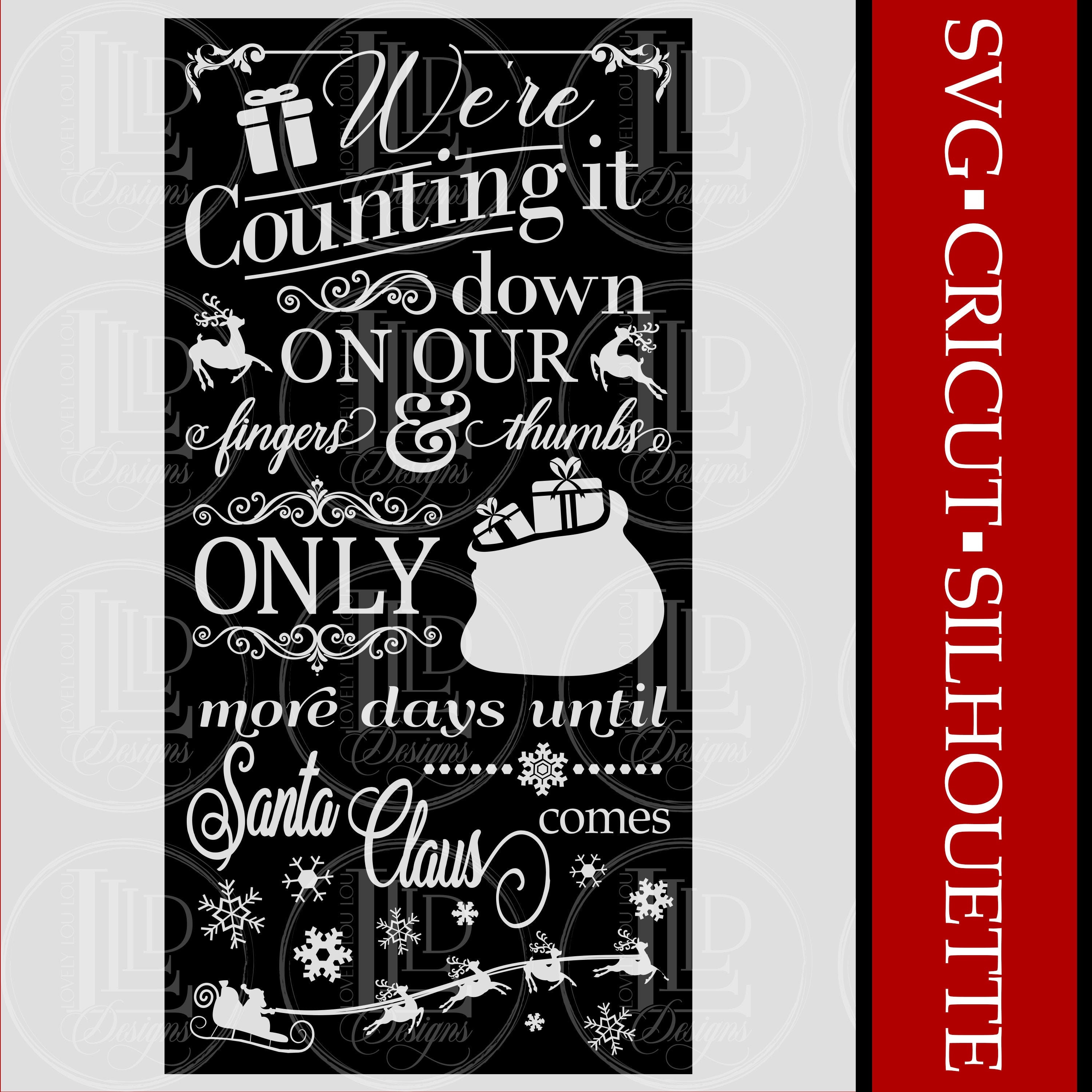 Christmas Countdown Chalkboard Sign Digital SVG Cricut - Etsy UK