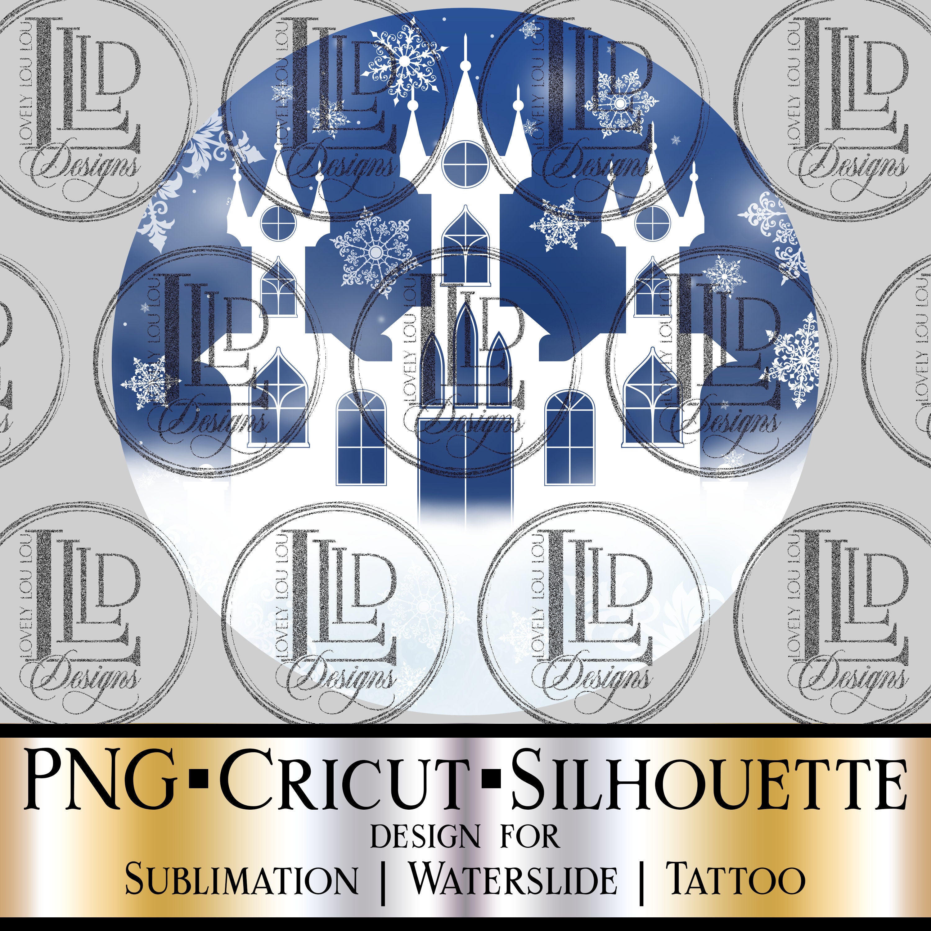 Frozen Castle Winter Scene Instant Download | Ice Palace Background ...