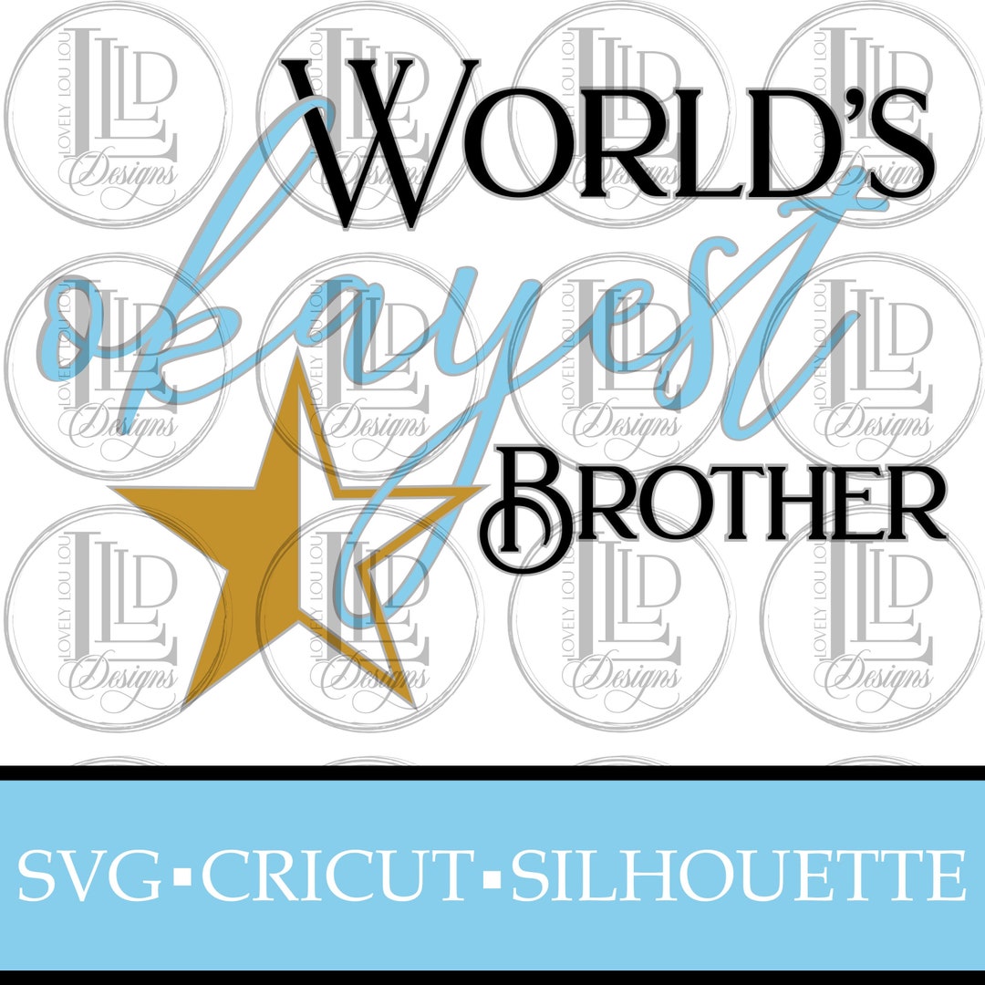 Silueta de Cricut SVG Digital de hermano más bueno del mundo - Etsy México