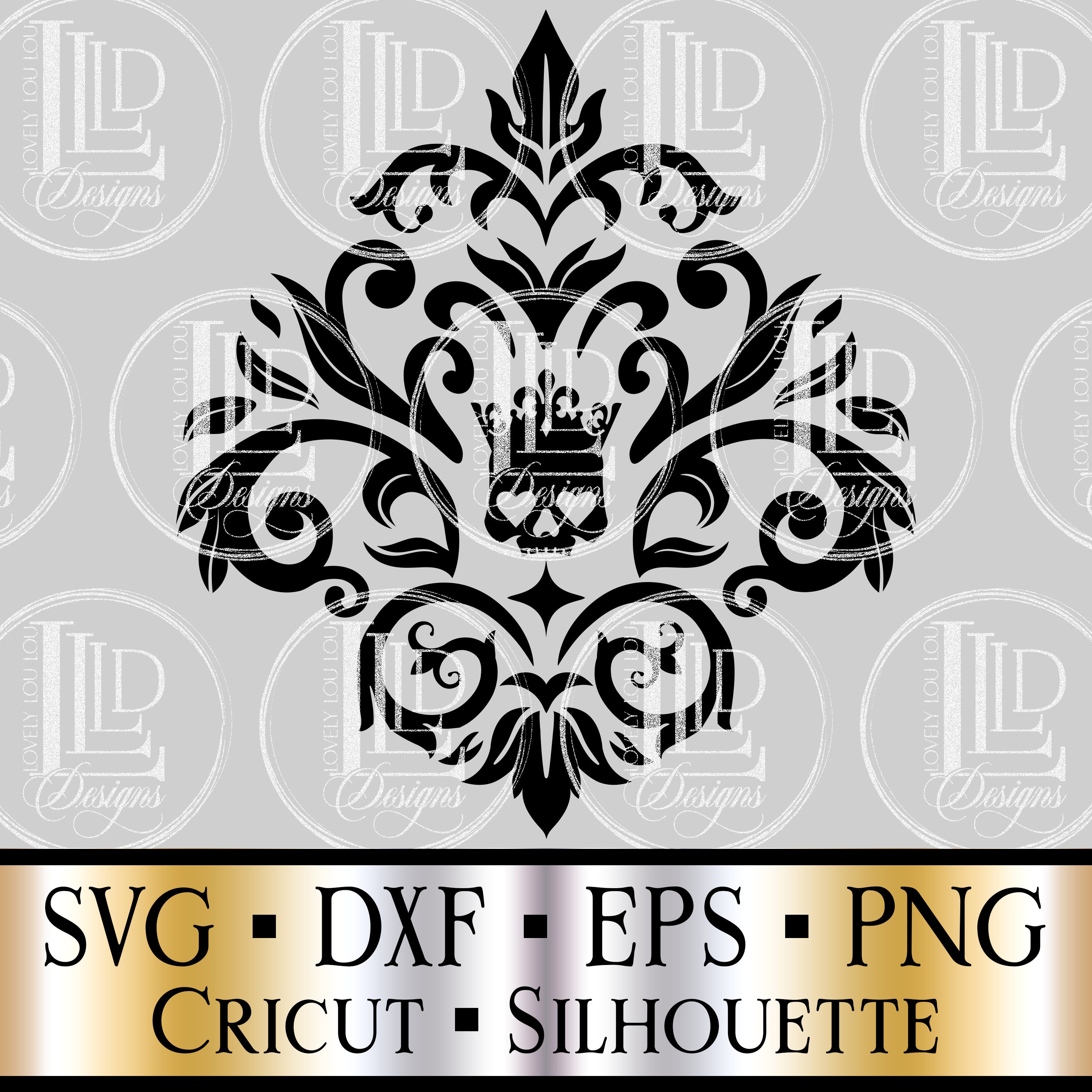 Skull Damask Seamless Pattern Floral Baroque Vintage - Etsy