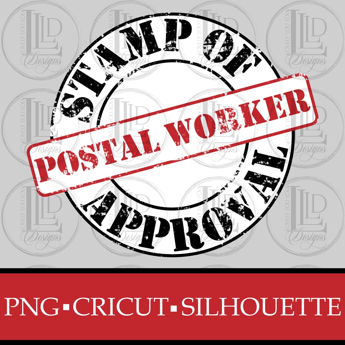 Postal Worker Stamp of Approval White and Transparent - Etsy