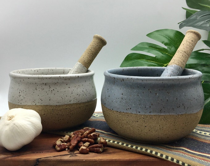 Ceramic Suribachi, Wheel Thrown Mortar and Wooden Pestle, Handmade Stoneware Pottery - Etsy