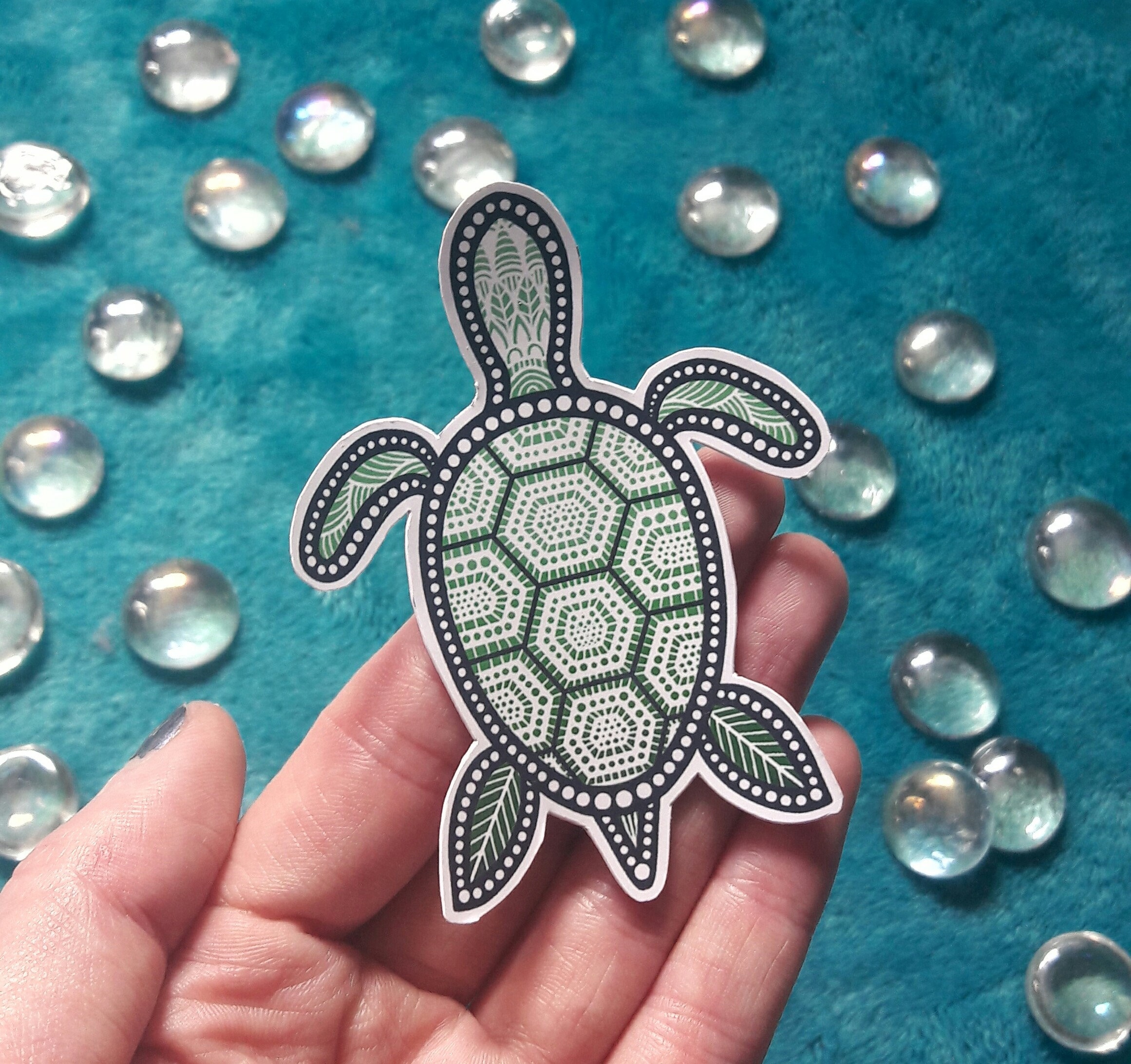 Etiqueta adhesiva de tortuga marina / Pegatina de tortuga / | Etsy