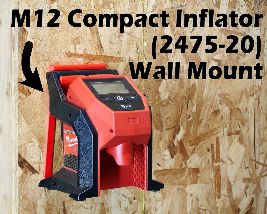 Milwaukee Tool M12 Compact Tire Inflator Wall Mount Organization and ...