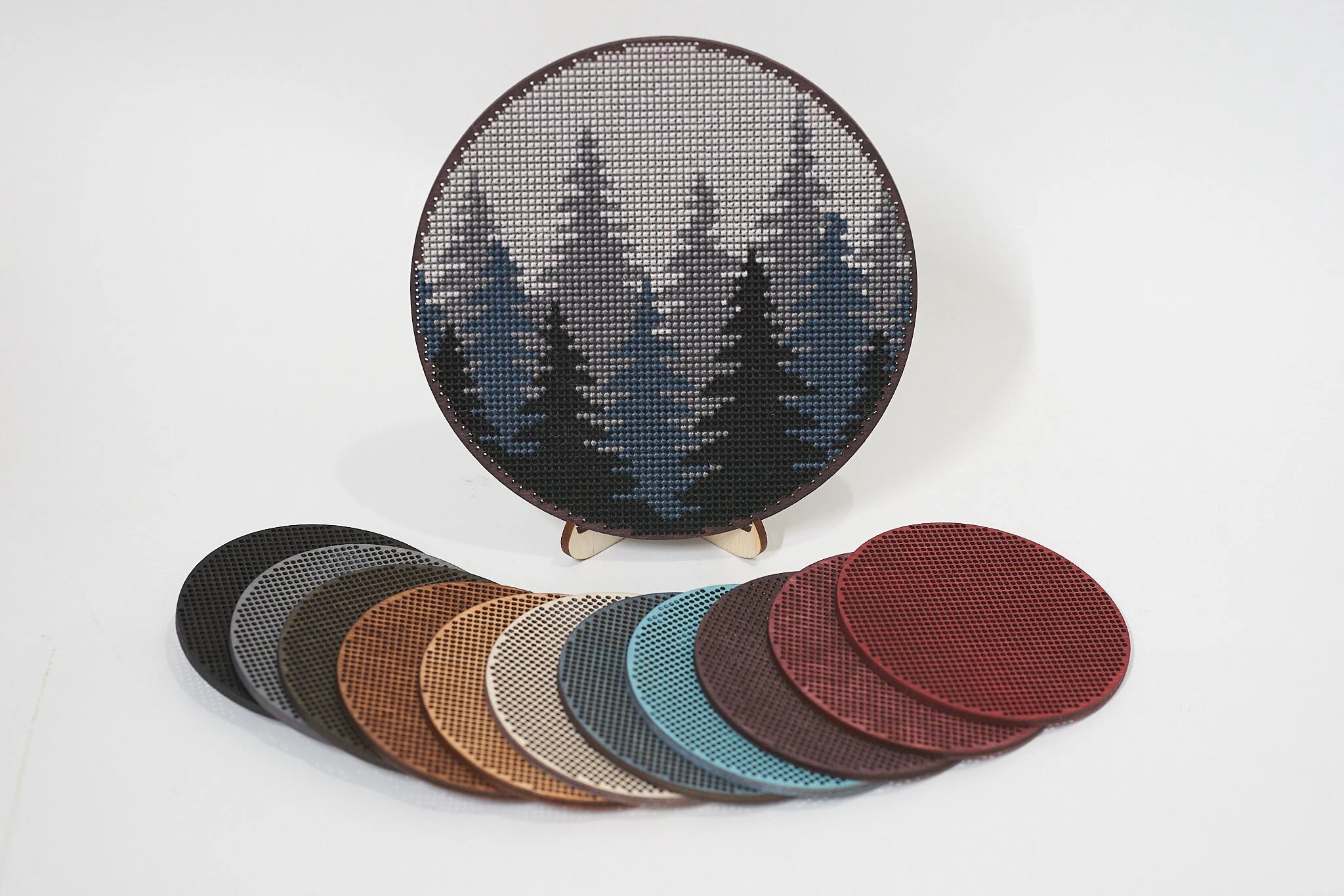 Grey Scale Treeline Cross Stitch Pattern, Instant Digital Download PDF ...