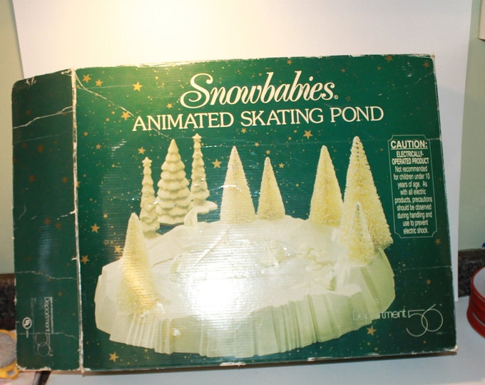 Snowbabies Animated Skating Pond - Etsy