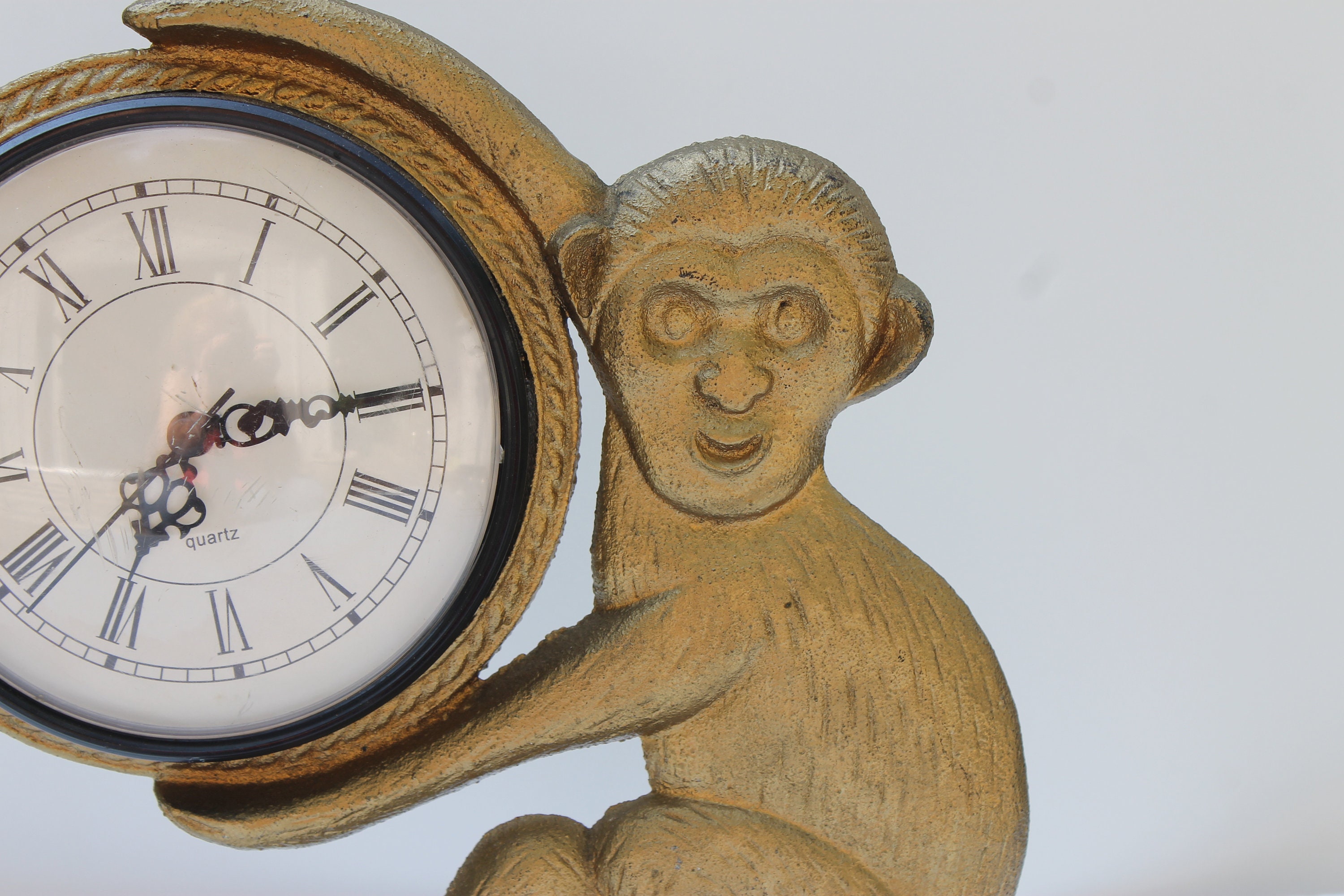 Rare Metal Monkey Chimp Clock - Etsy