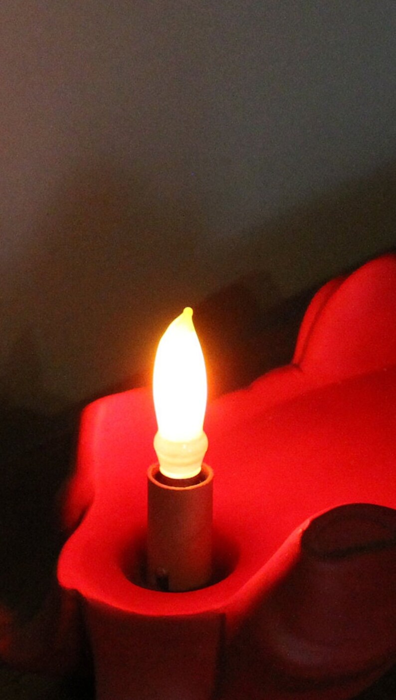 Working Vintage Candle Flame Tip C7 Christmas Light Bulb - Etsy