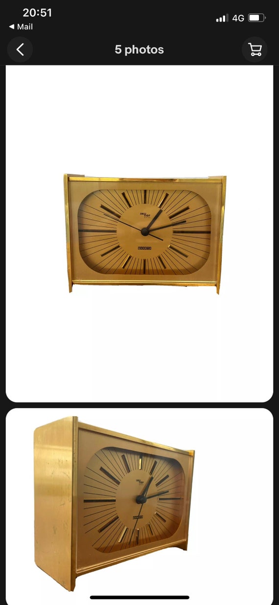 1970s Vintage IMHOF Clock Solid Brass Swiss Built Prestige | Etsy