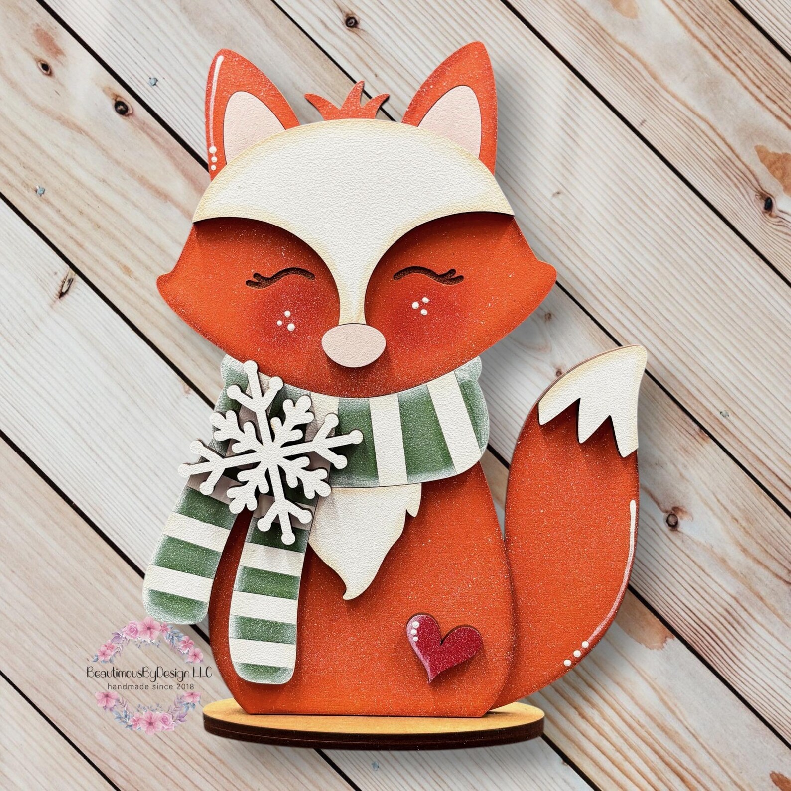 Fox Shelf Sitter, Winter Fox, Winter Shelf Sitter, Winter Decor ...