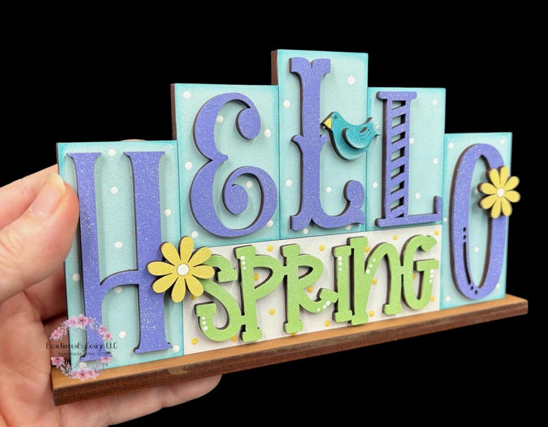 Spring Word Block, Spring Decor, Springtime Decor, Easter 2025, Spring ...