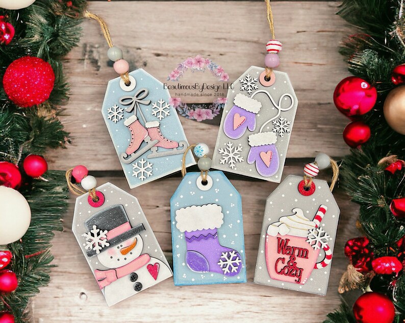 Christmas Gift Tag, Christmas Gift Card Holder, Winter Gift Card Holder ...