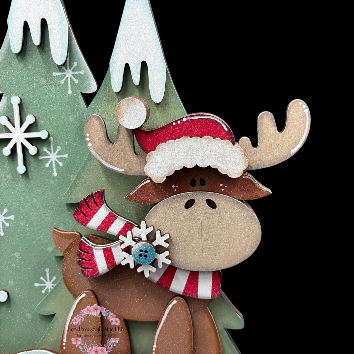 Christmas Shelf Sitter, Christmas Moose, Holiday Decor, Moose Decor ...